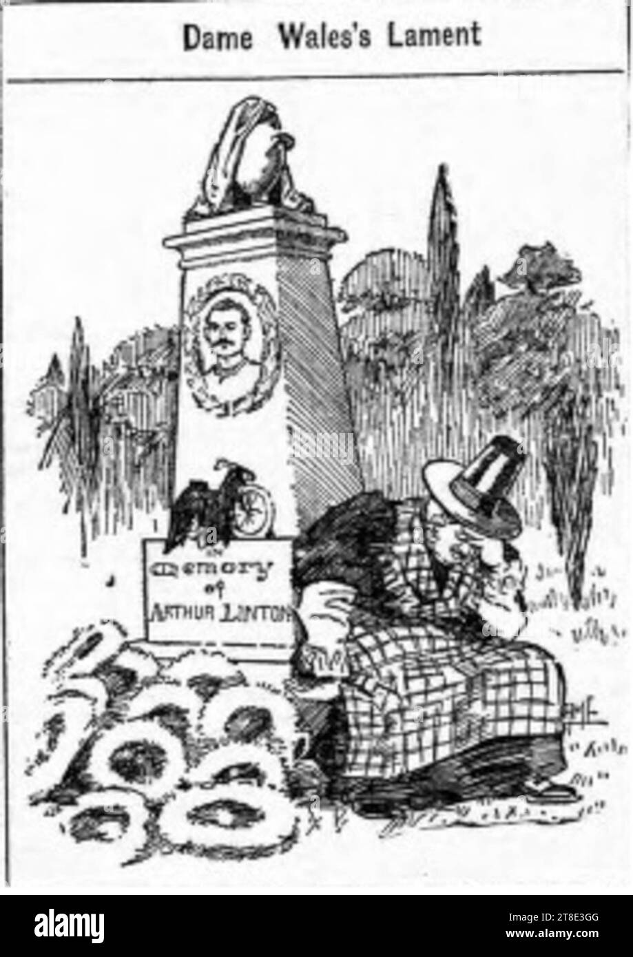 Dame Wales's Lament - Death of Arthur Linton by J.M. Staniforth Stock ...