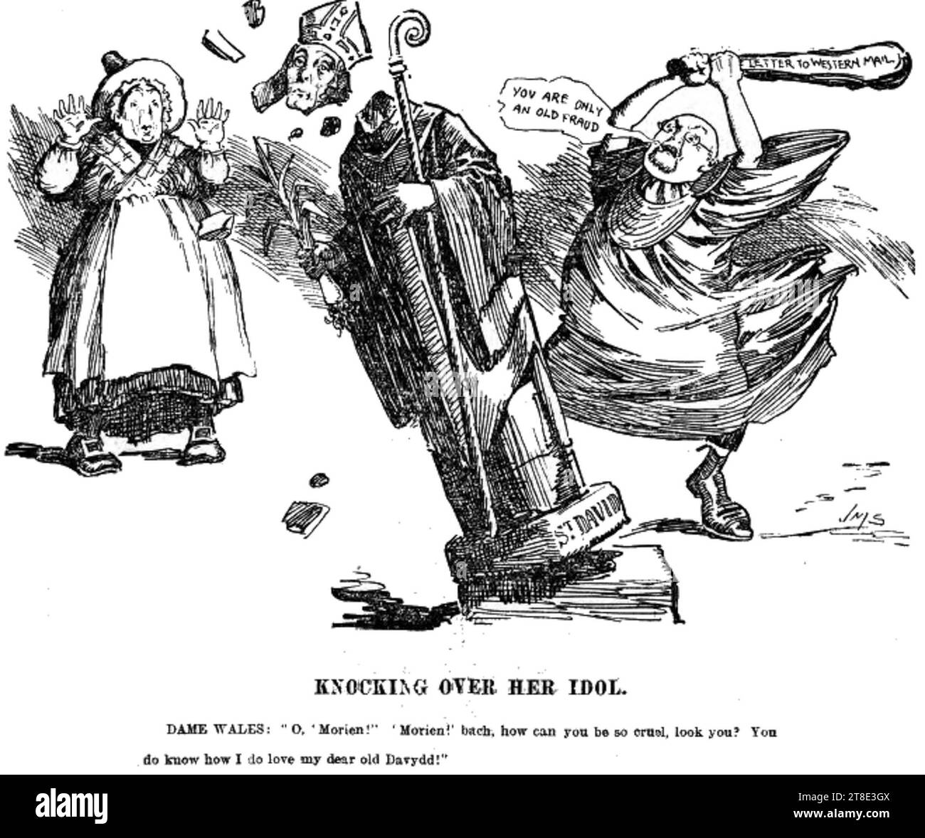 Knocking over her Idol - JM Staniforth Stock Photo - Alamy