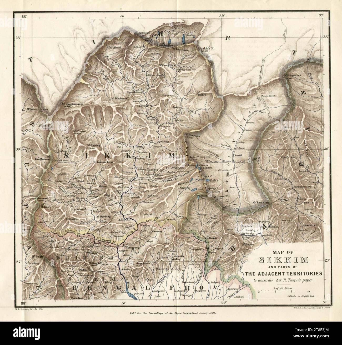 Map of sikkim hi-res stock photography and images - Alamy