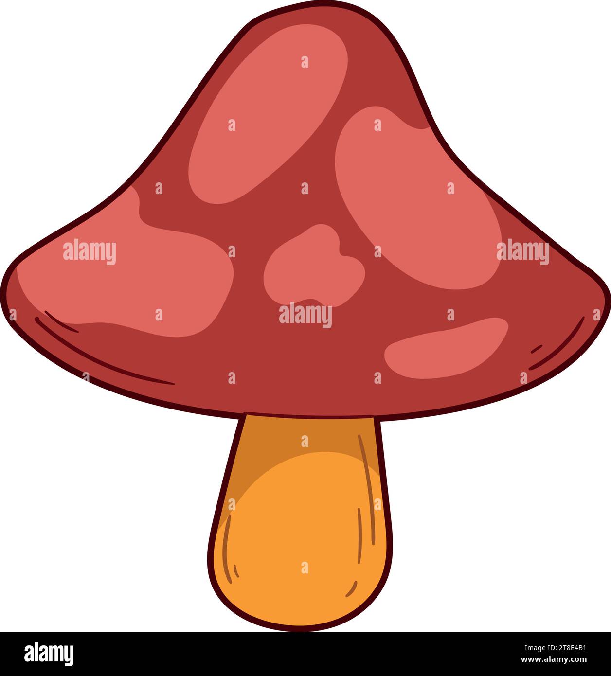red mushroom illustration Stock Vector Image & Art - Alamy