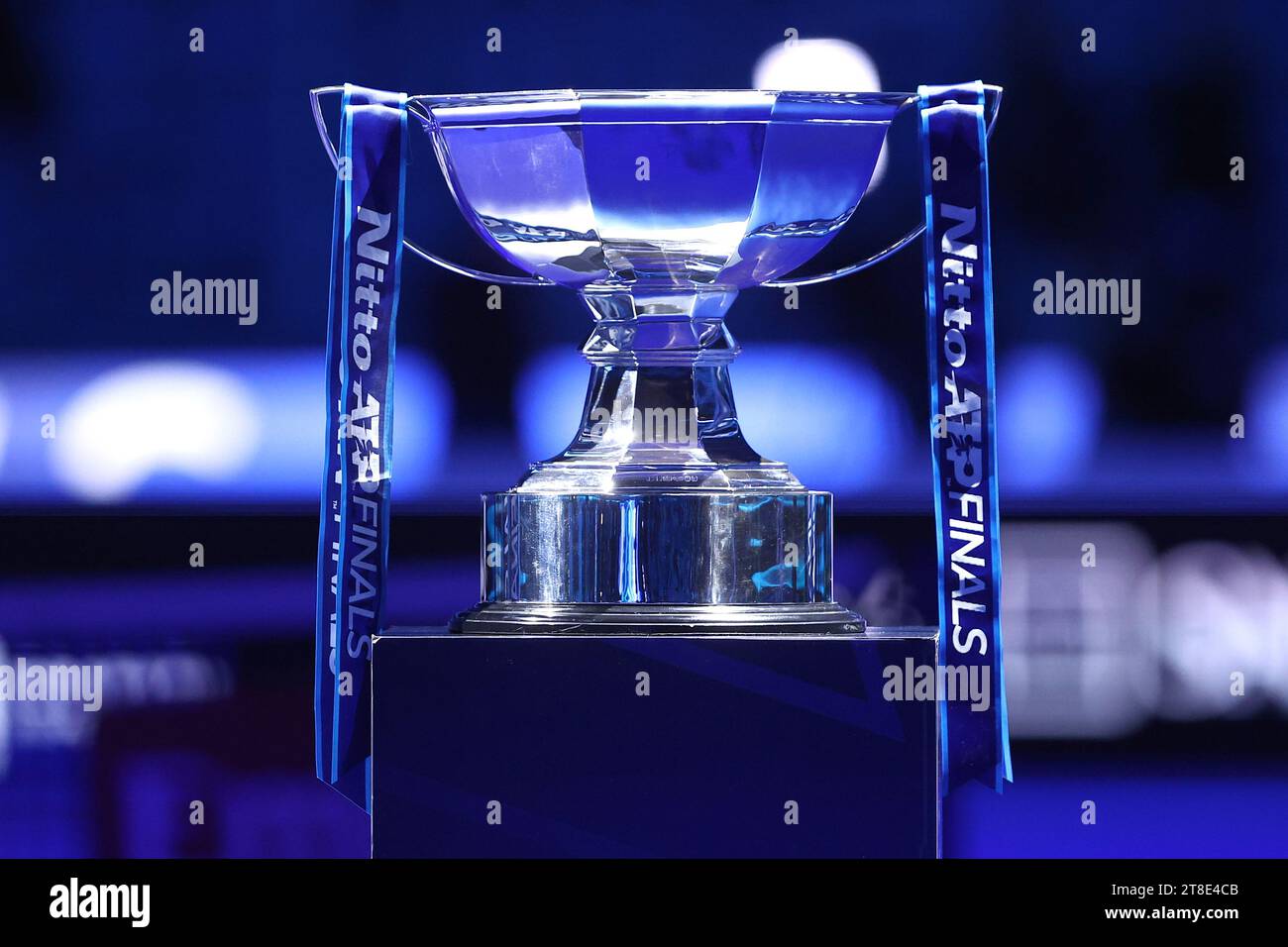 Turin, Italy. 19th Nov, 2023. The ATP Finals doubles trophy is ...