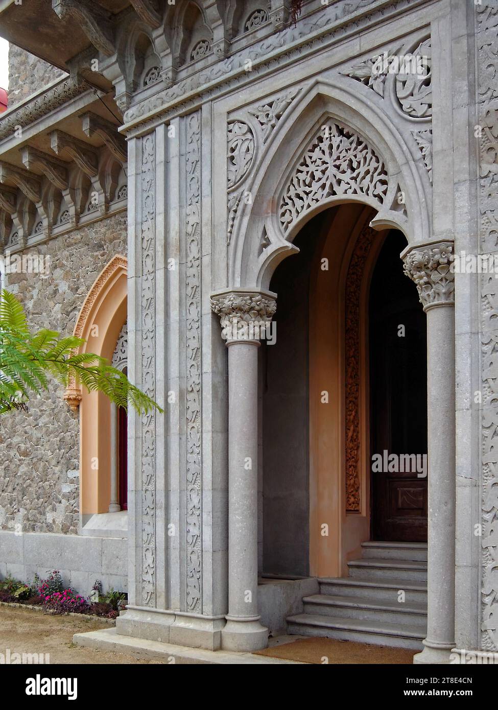 Palacio de Monserrate Palace. Details of the Moorish Revival ...