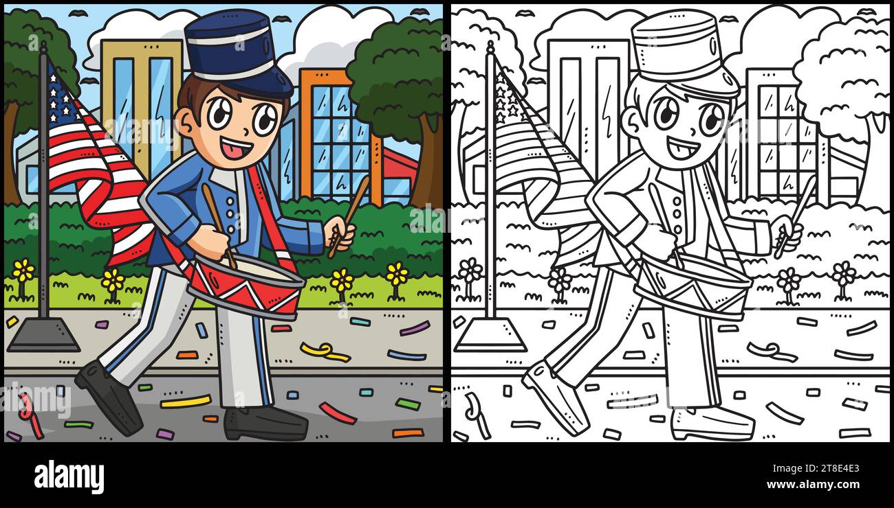 Memorial Day Cadet Marching Drum Illustration Stock Vector Image & Art ...