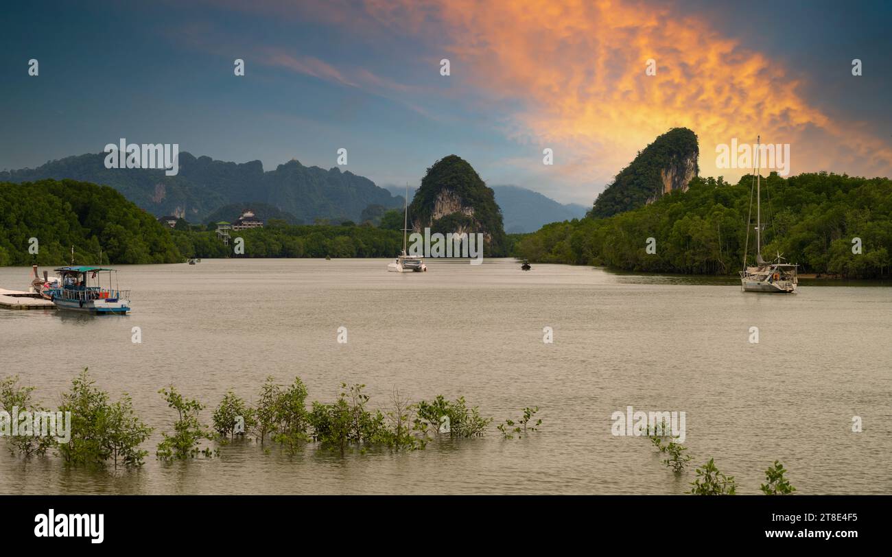 Krabi River. Pak Nam. Thailand Stock Photo - Alamy