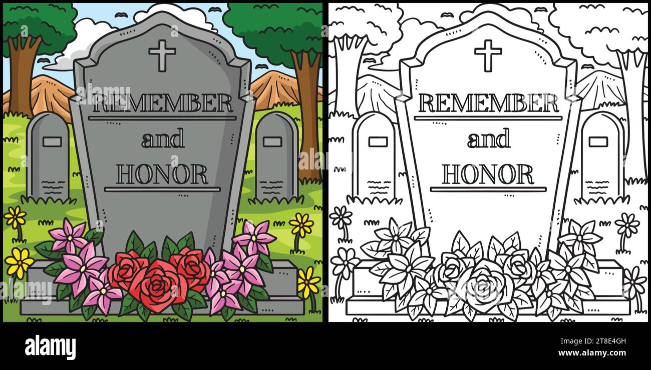 Memorial Day Remember and Honor Illustration Stock Vector Image & Art ...
