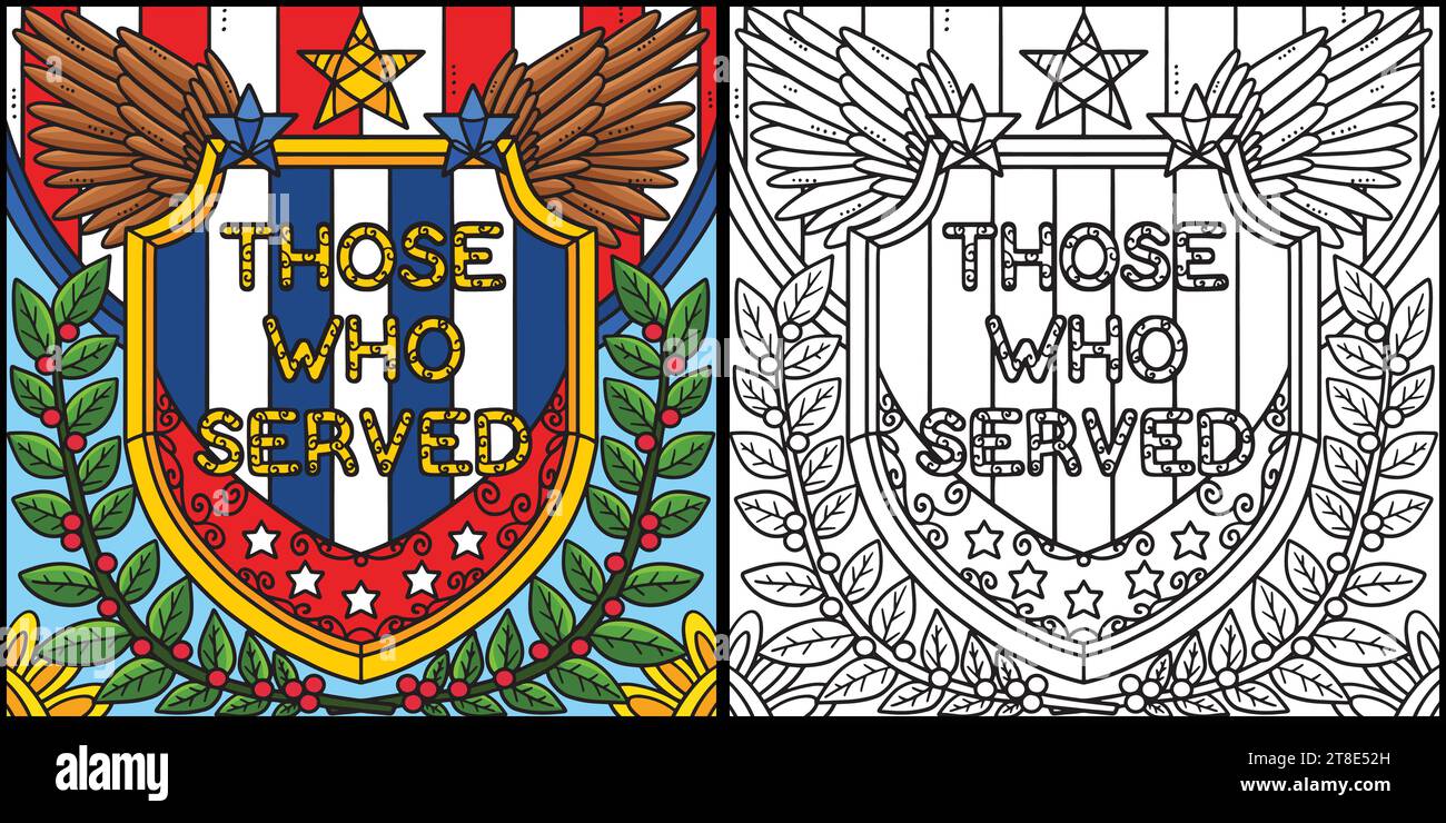 Memorial Day Those Who Served Badge Illustration Stock Vector Image ...