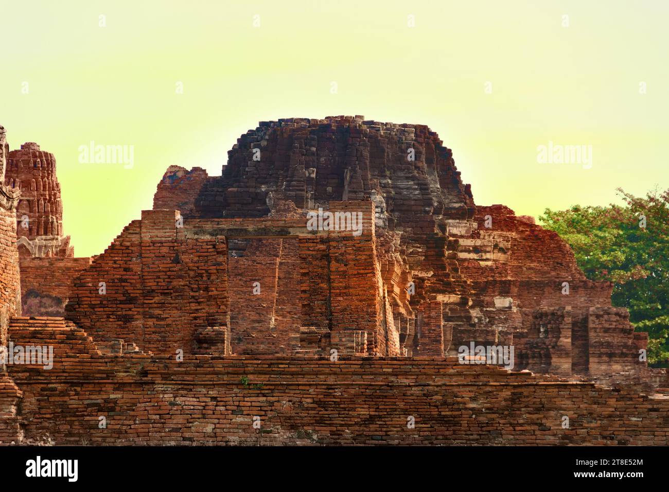 Ruins of Buddhist ancient shikhara, dagoba, stupa in southern Thailand ...