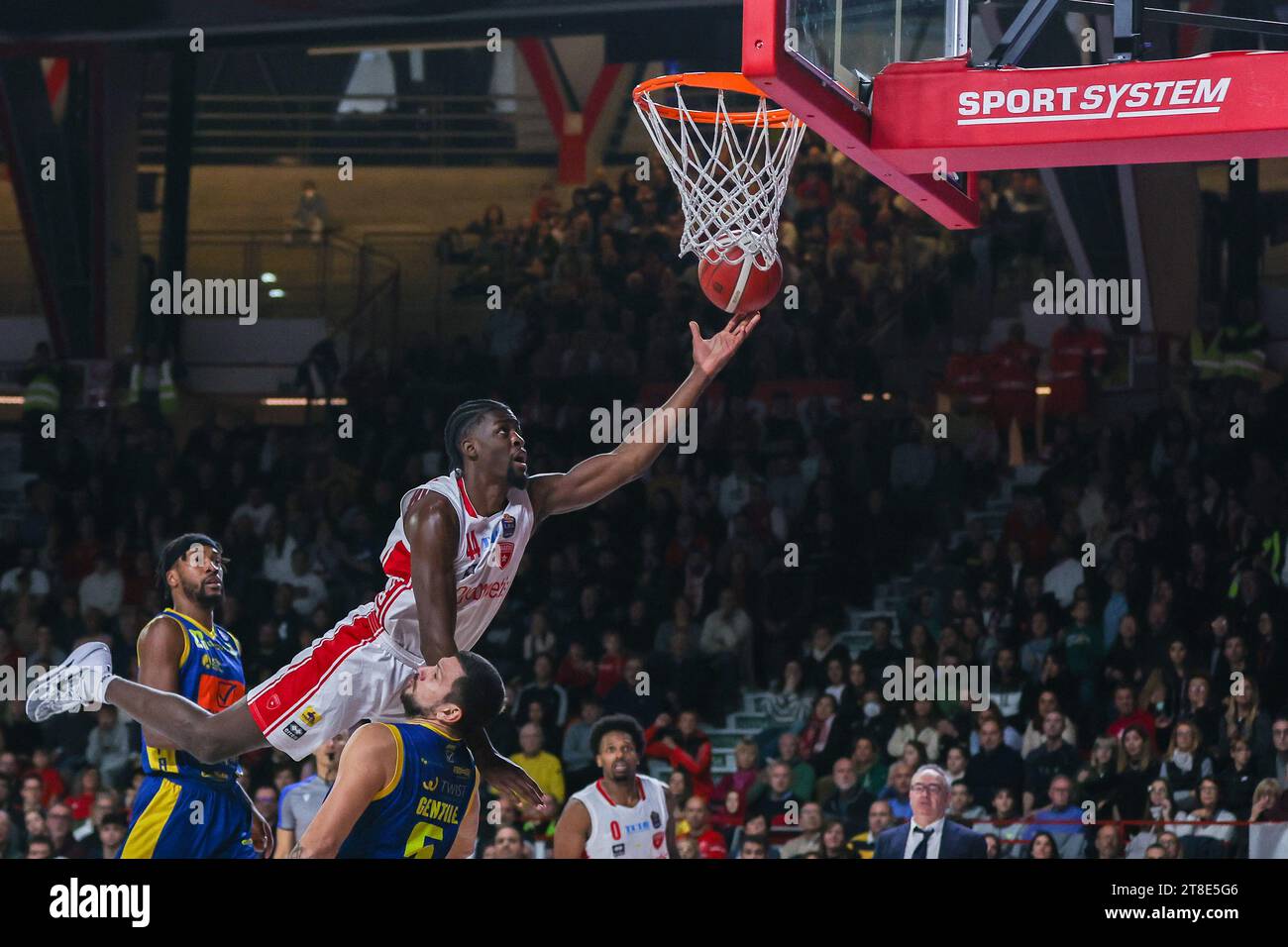 Gabe Brown #44 of Pallacanestro Varese OpenJobMetis seen in action ...