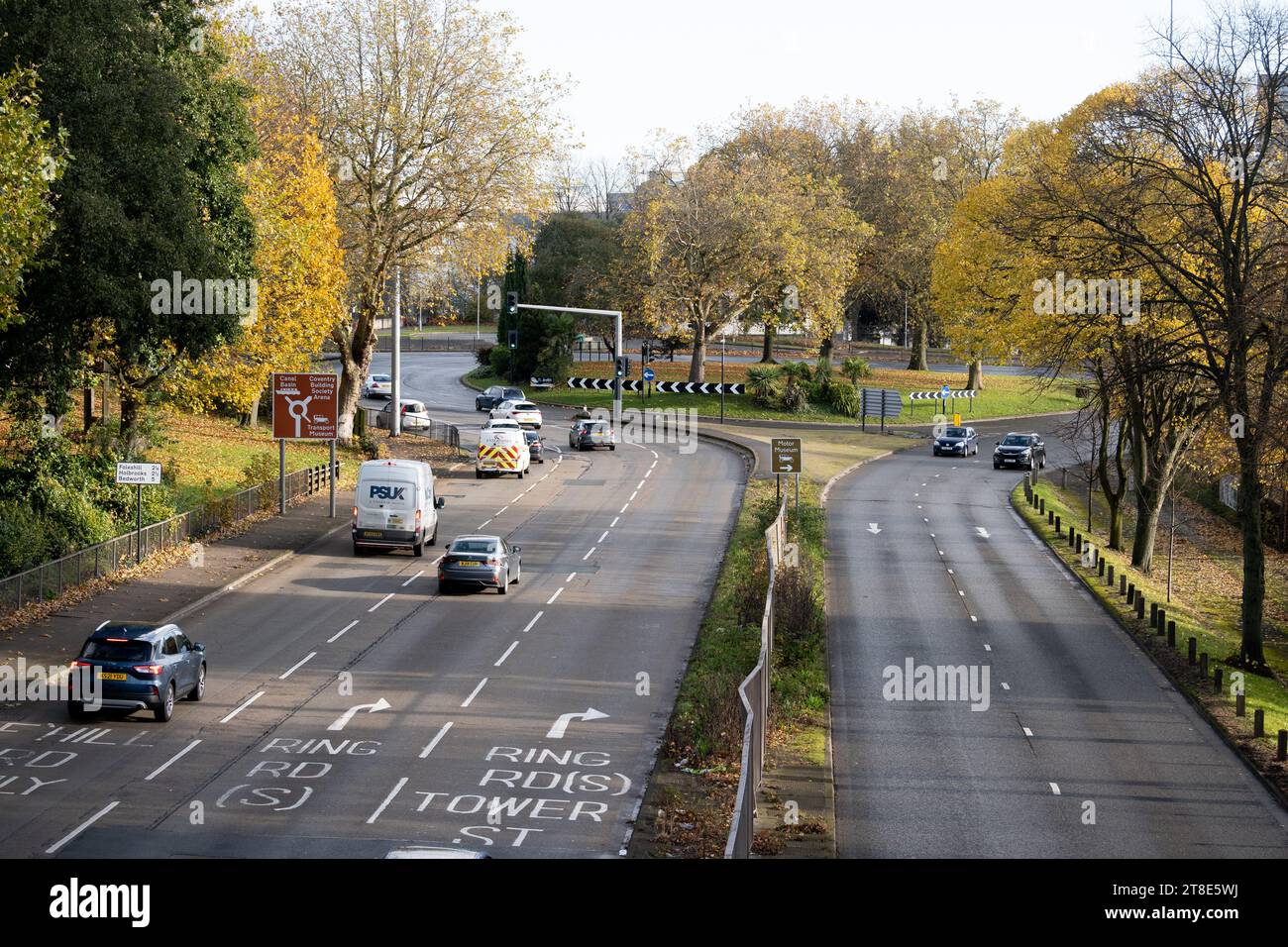 Coventry Ring Road in autumn, West Midlands, England, UK Stock Photo ...