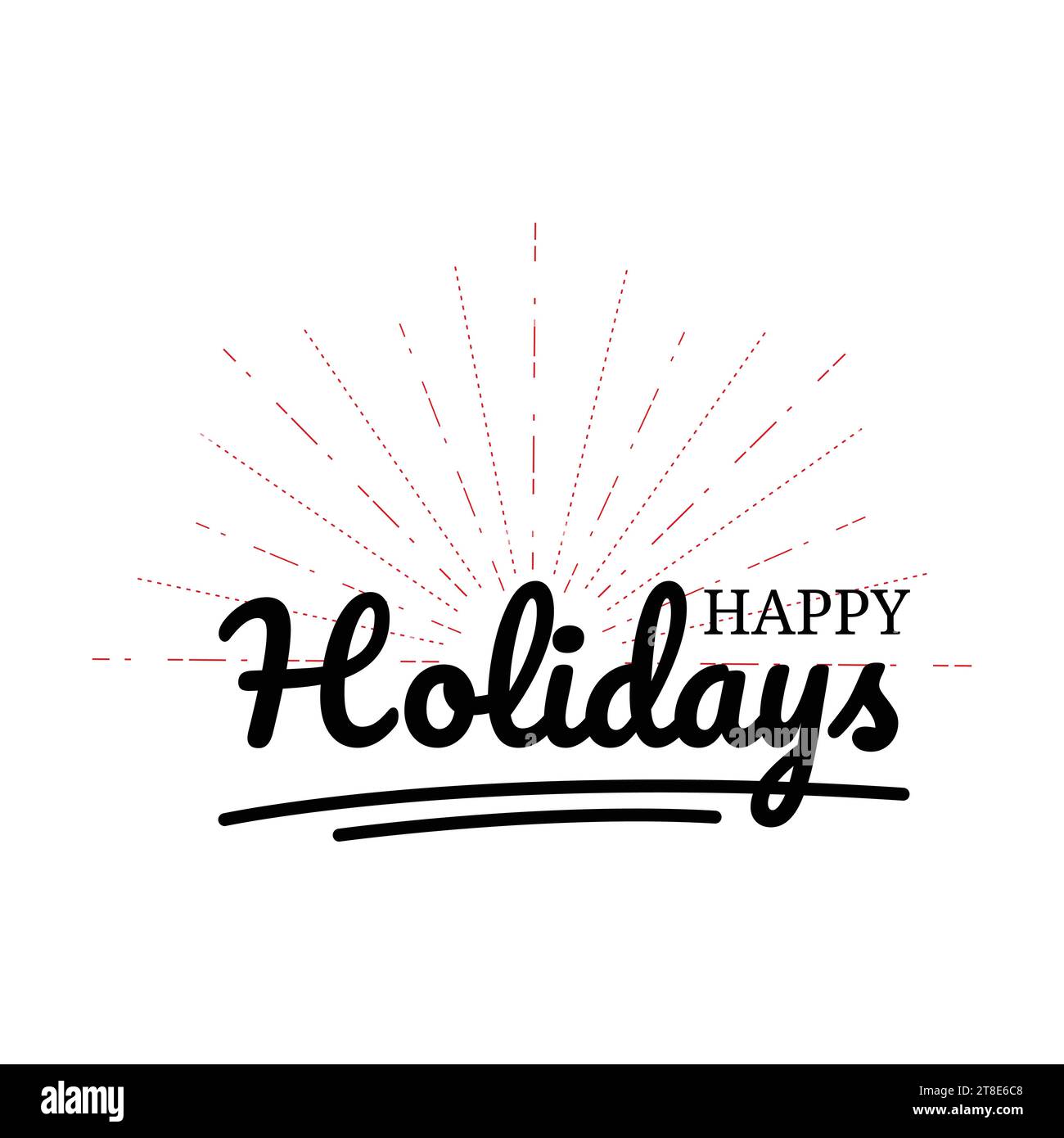 Hand drawn Happy holidays lettering typography logo. Happy holidays ...