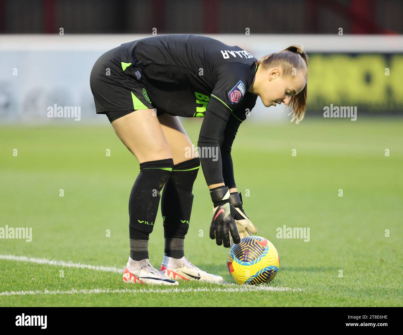 Daphne Van Domselaar of Aston Villa Women during THE FA WOMEN'S SUPER ...