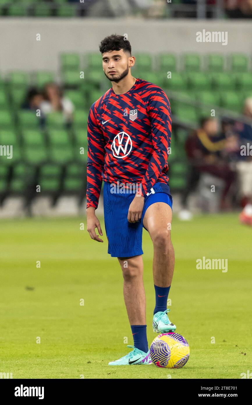 AUSTIN, TX - NOVEMBER 16: U.S. Men's National Team forward Ricardo Pepi ...