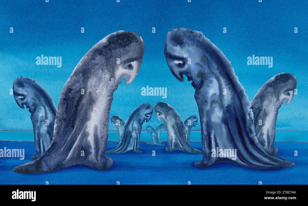 Watercolor story in 35 frames of the adventures of Blumo - Blue Monday ...