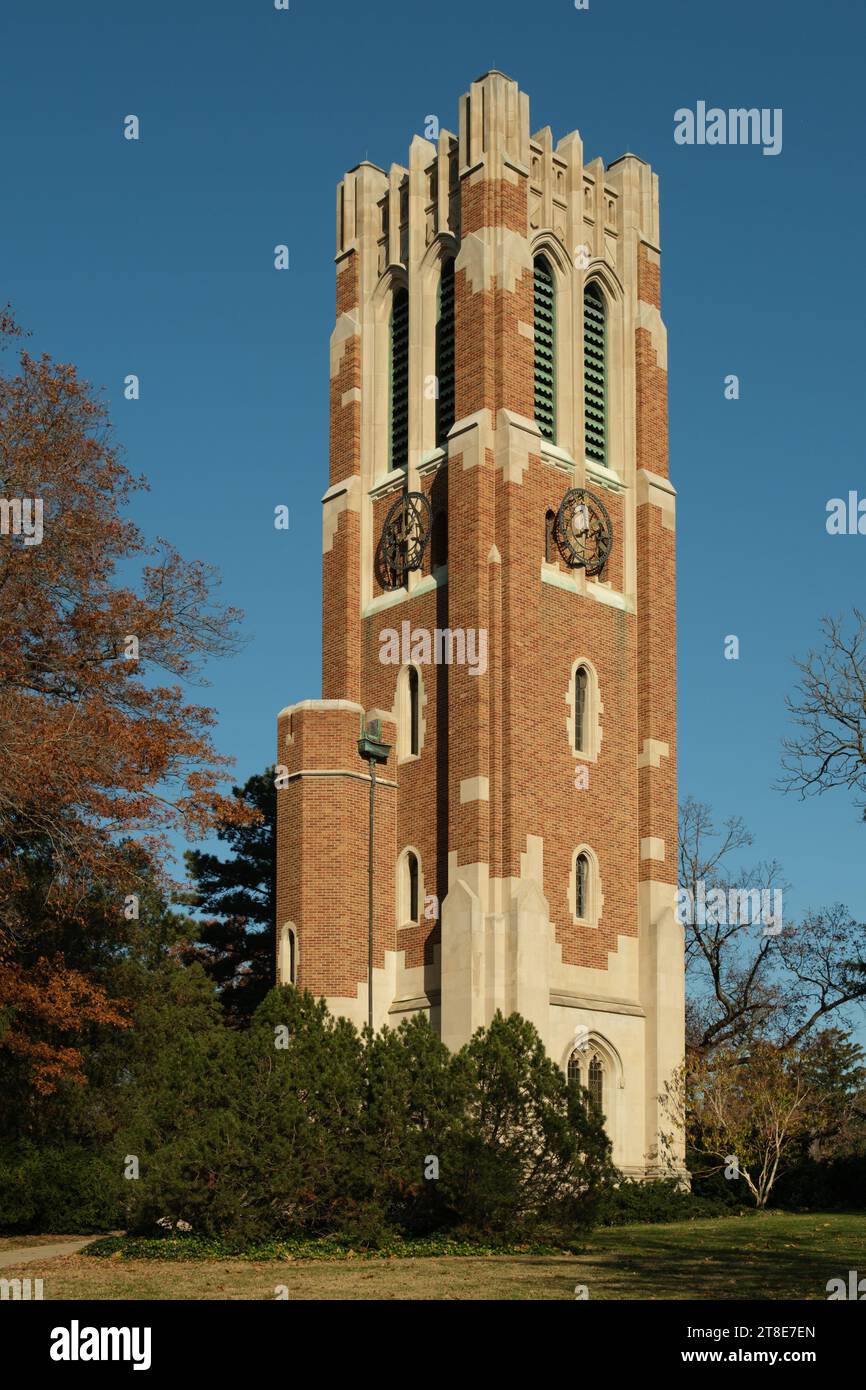Beaumont Tower on the campus of Michigan State University, East Lansing ...