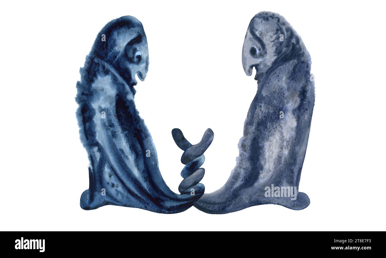 Watercolor story in 35 frames of the adventures of Blumo - Blue Monday ...