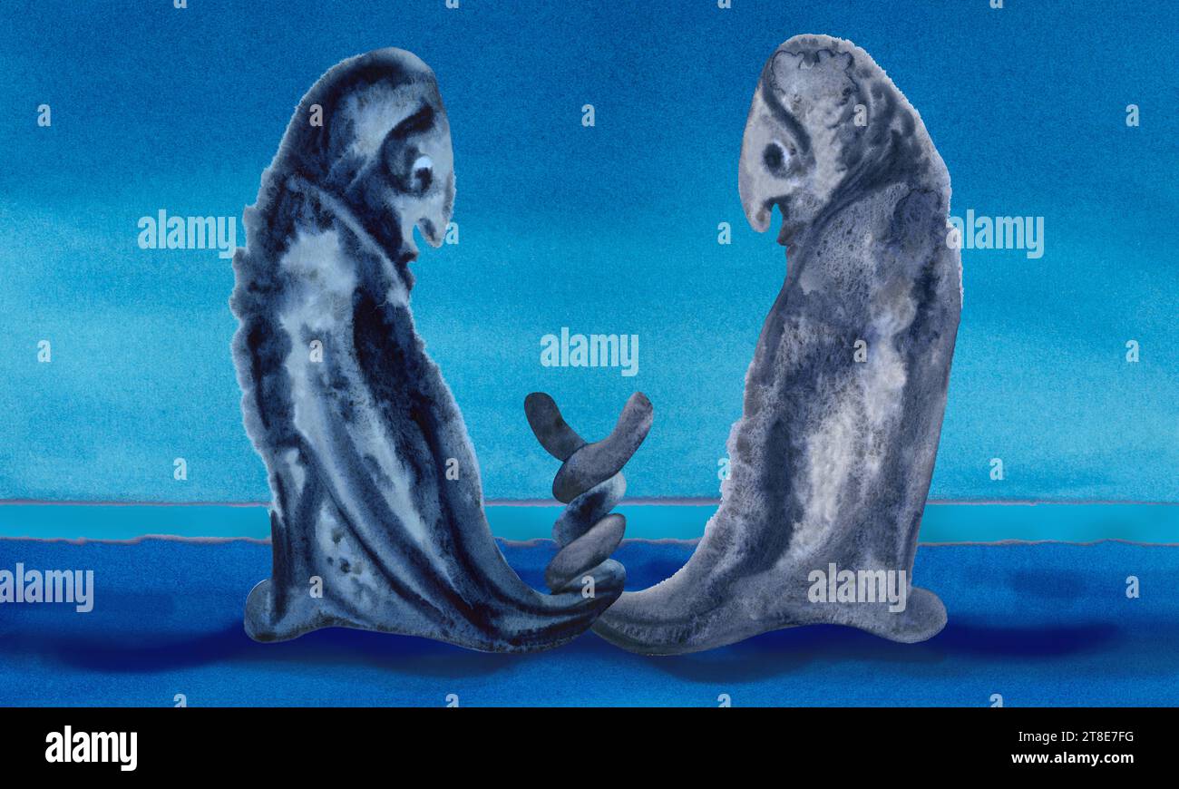 Watercolor story in 35 frames of the adventures of Blumo - Blue Monday ...