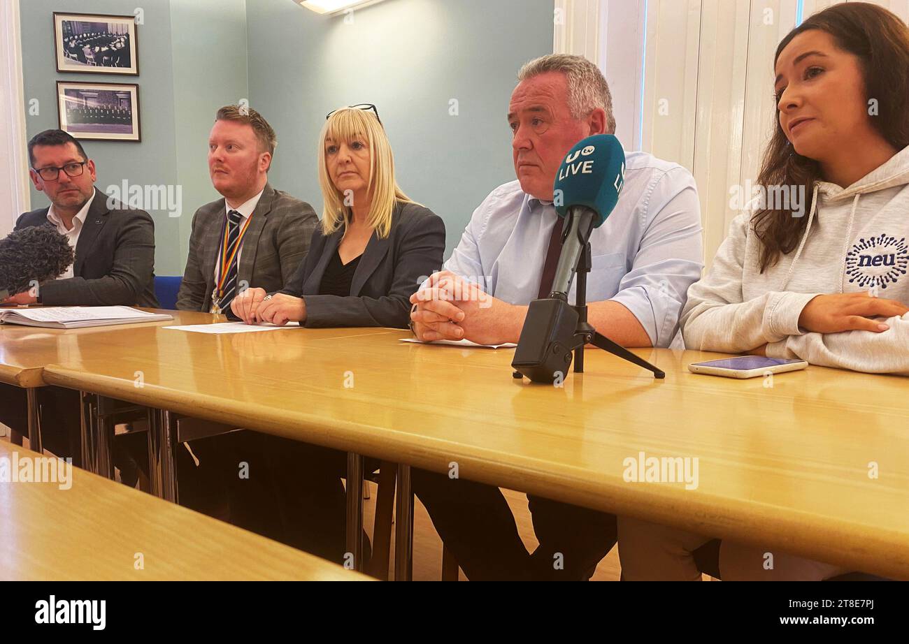 (left to right) Graham Gault national secretary for National ...