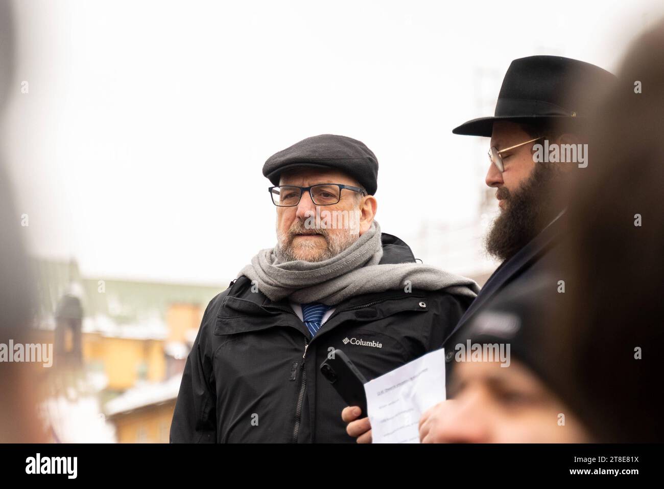 Pro Israel rally in Warsaw. American Rabbi and current chief Rabbi of ...