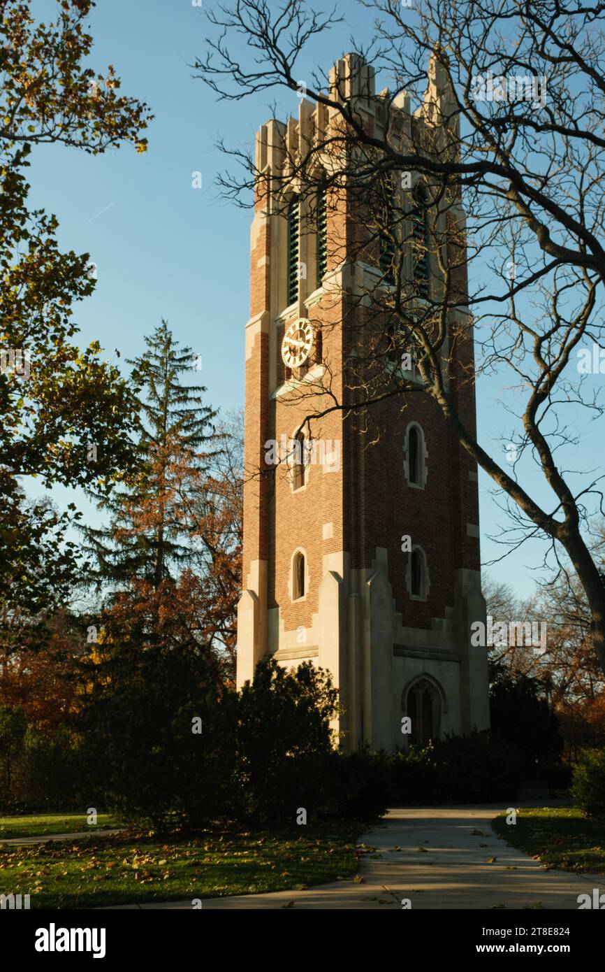 Beaumont Tower on the campus of Michigan State University, East Lansing ...