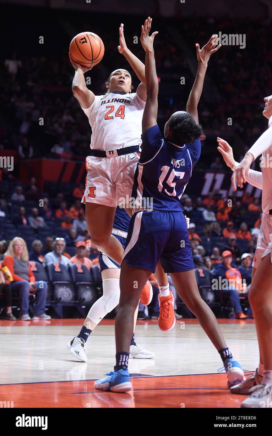 CHAMPAIGN, IL - NOVEMBER 15: Illinois Fighting Illini Guard Adalia ...