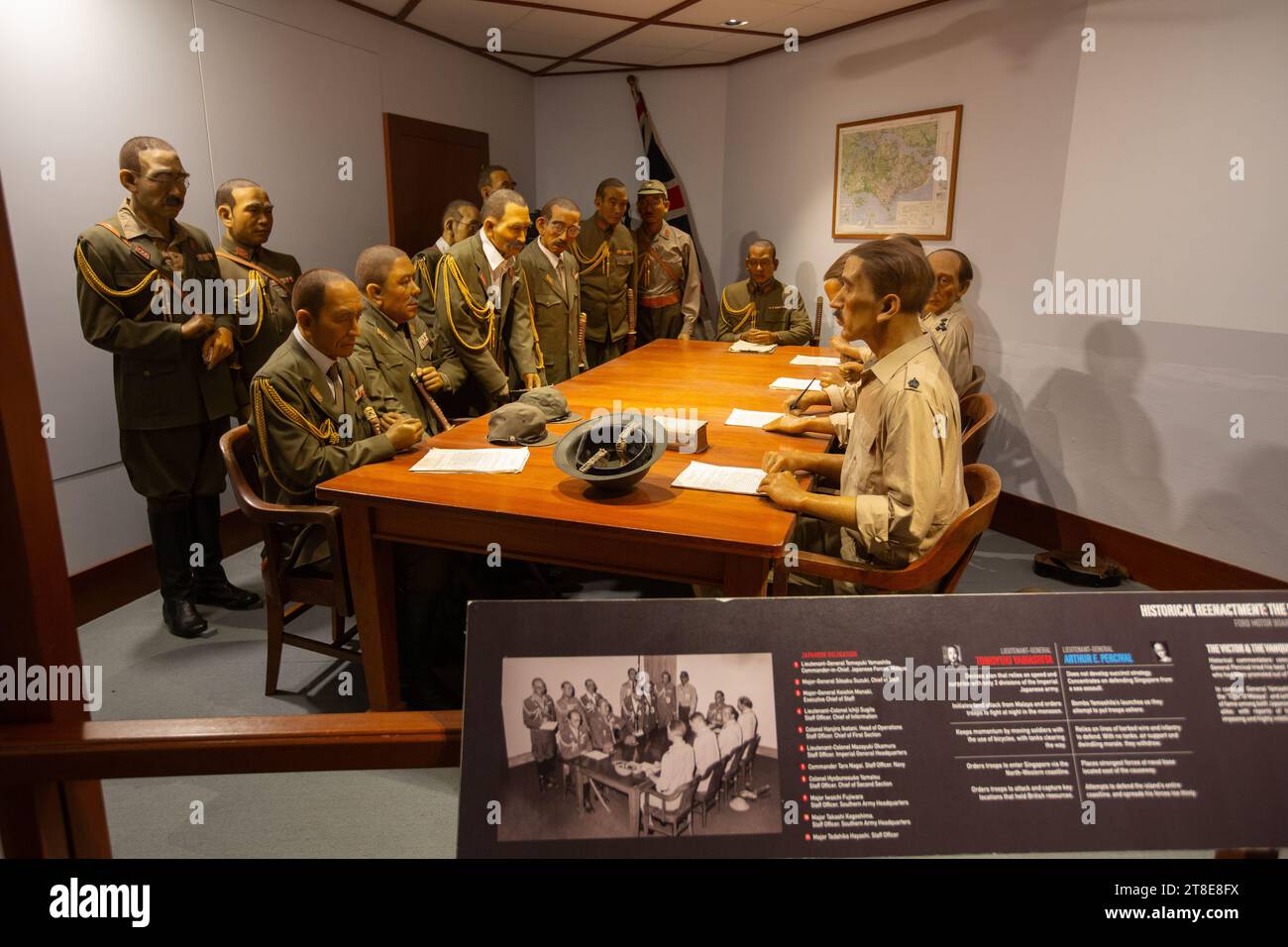 Diorama shows historic moment on 15th Feb 1942 when British surrendered ...