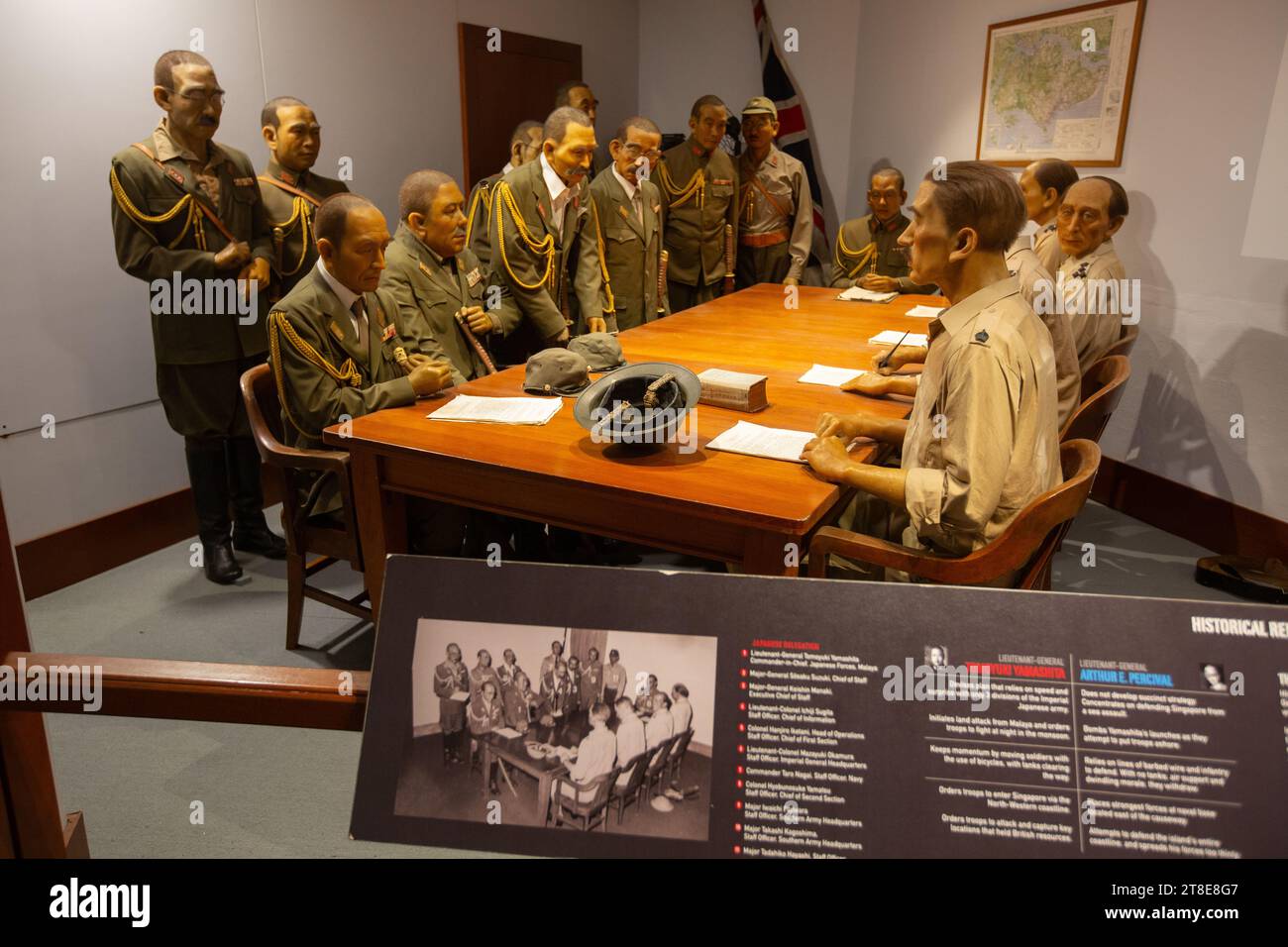 Diorama shows historic moment on 15th Feb 1942 when British surrendered ...