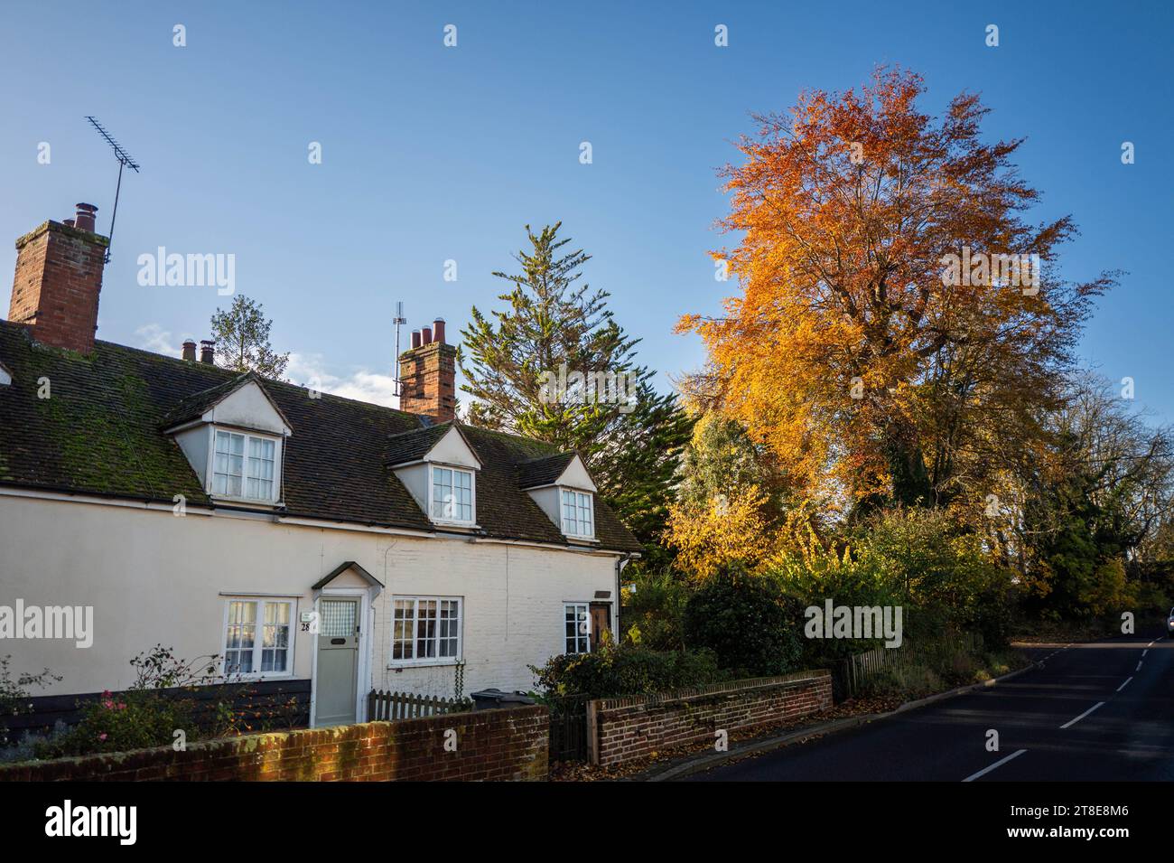 Powers Hall End Cottages Stock Photo - Alamy