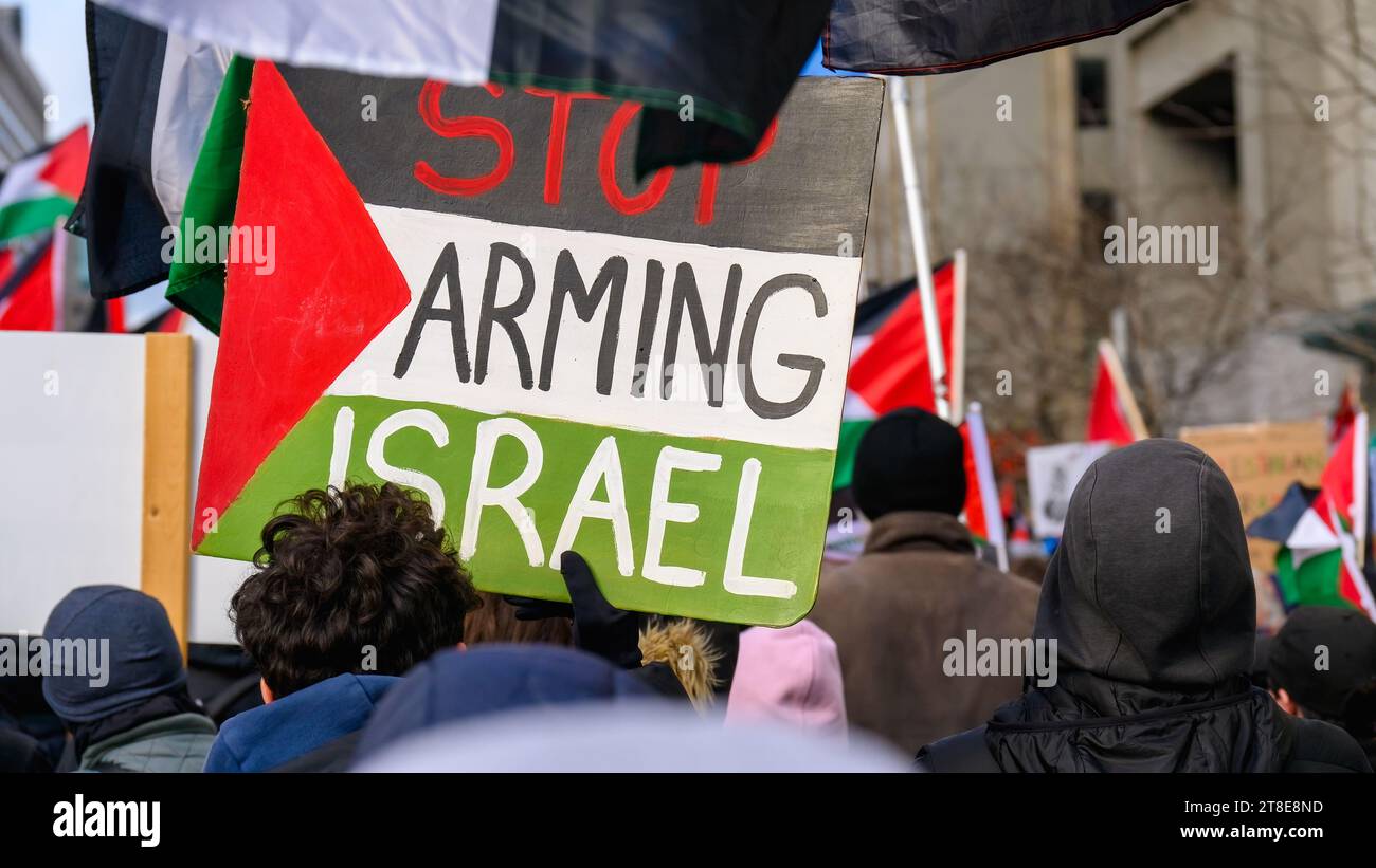 Pro-Palestine Protest in University Avenue by the USA consulate ...