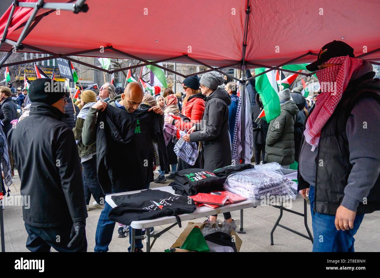 Pro-Palestine Protest in University Avenue by the USA consulate ...