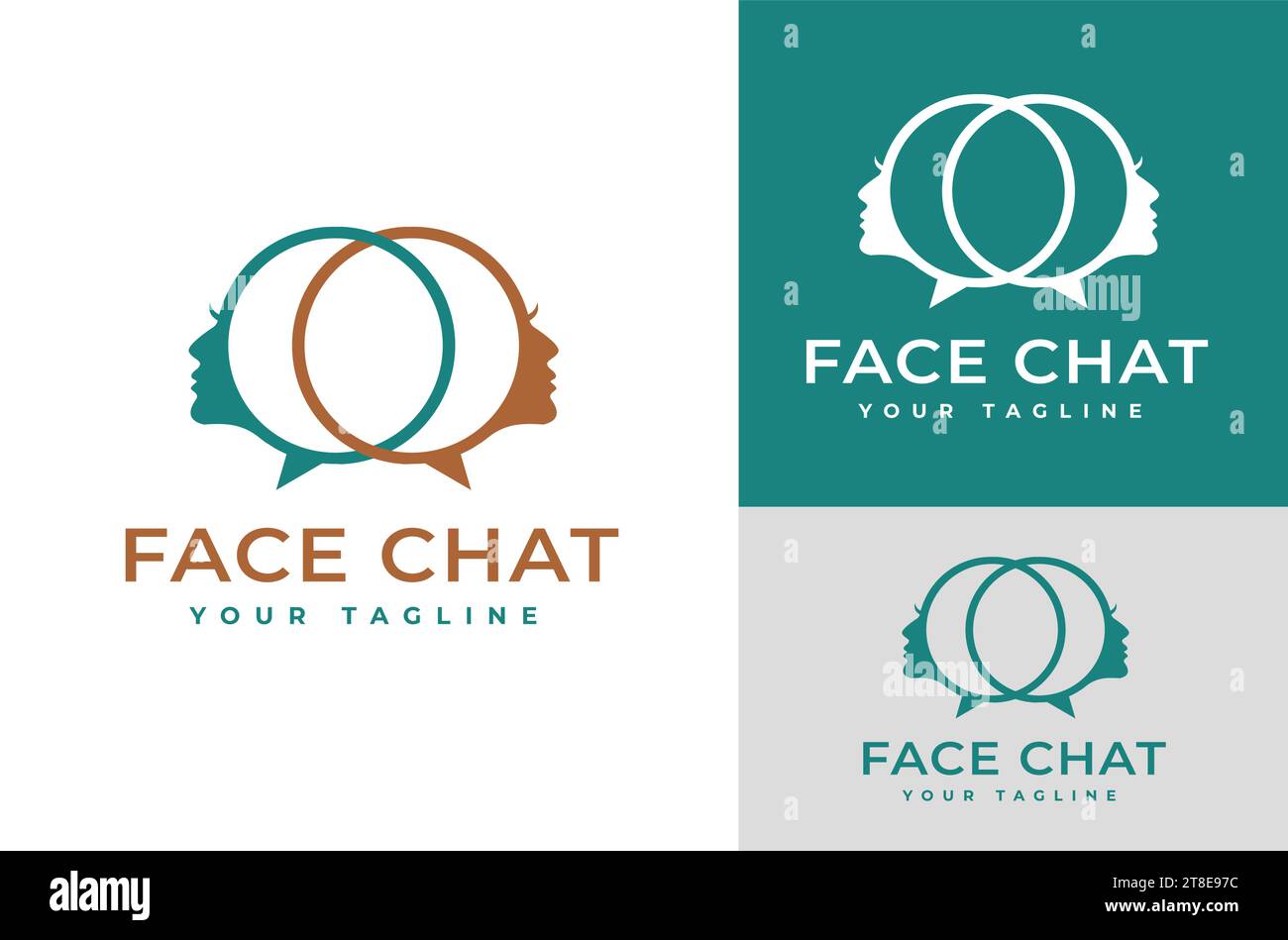 Woman Face Square Chat Speech Bubble for Communication Comments Podcast ...