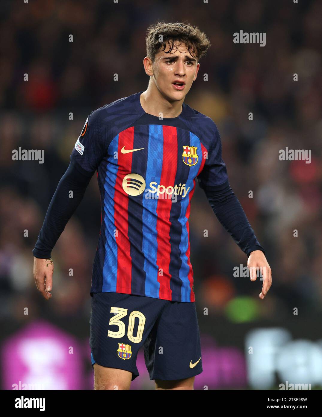 File photo dated 16-02-2023 of Barcelona's Gavi, who has torn the ...