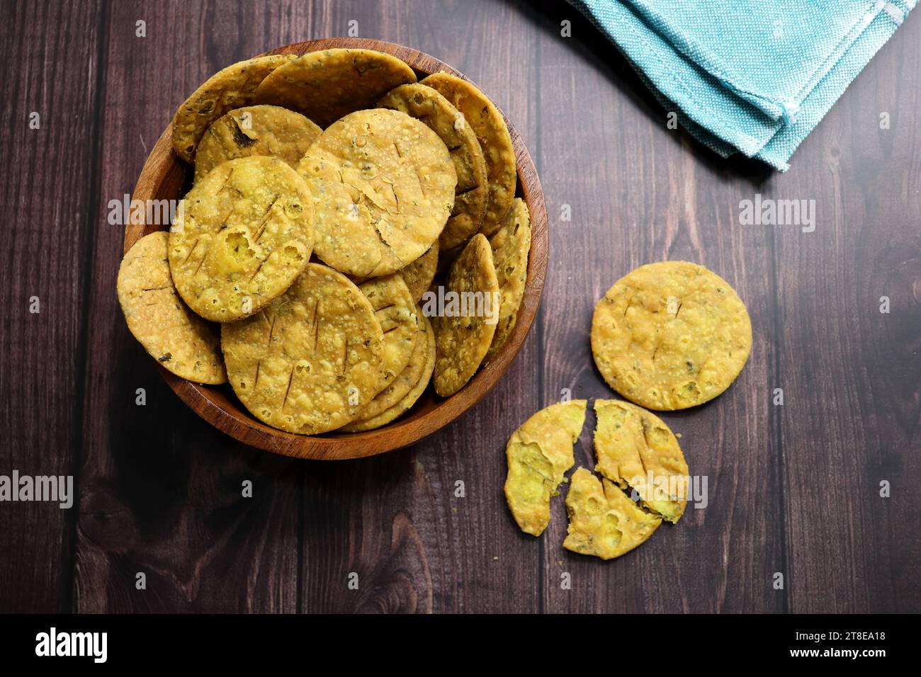 Crispy and crunchy methi mathri is a popular tea time snack in north ...