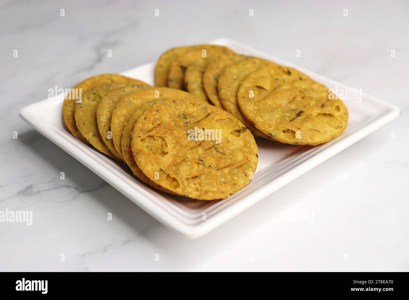 Crispy and crunchy methi mathri is a popular tea time snack in north ...