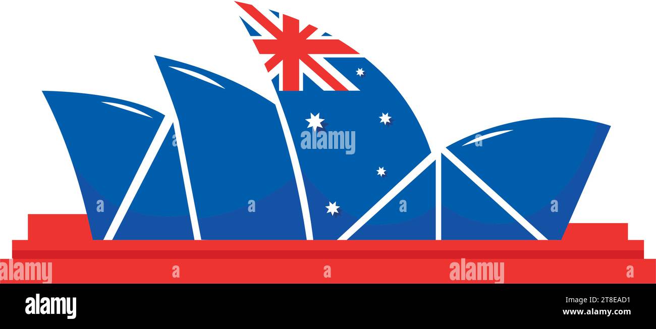 australia day flag in opera house Stock Vector Image & Art - Alamy