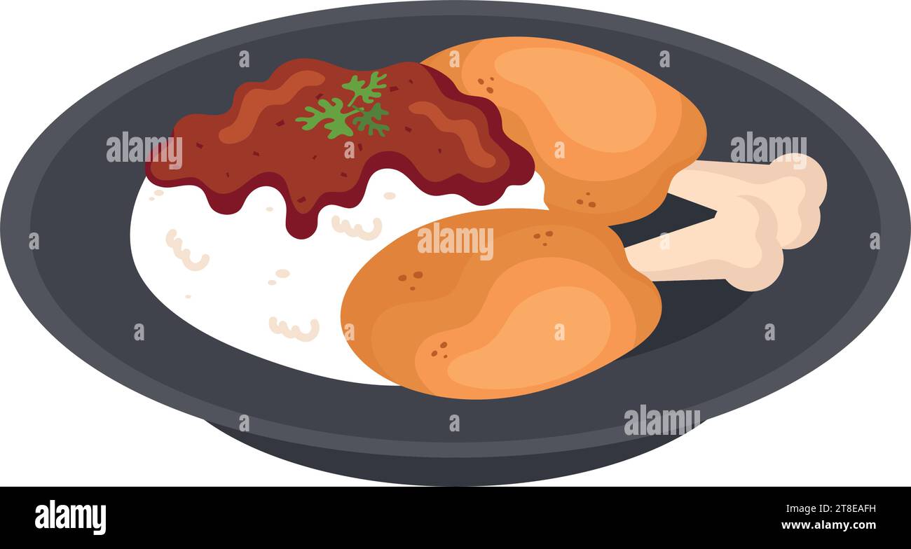 Nigerian fried rice Stock Vector Images - Alamy