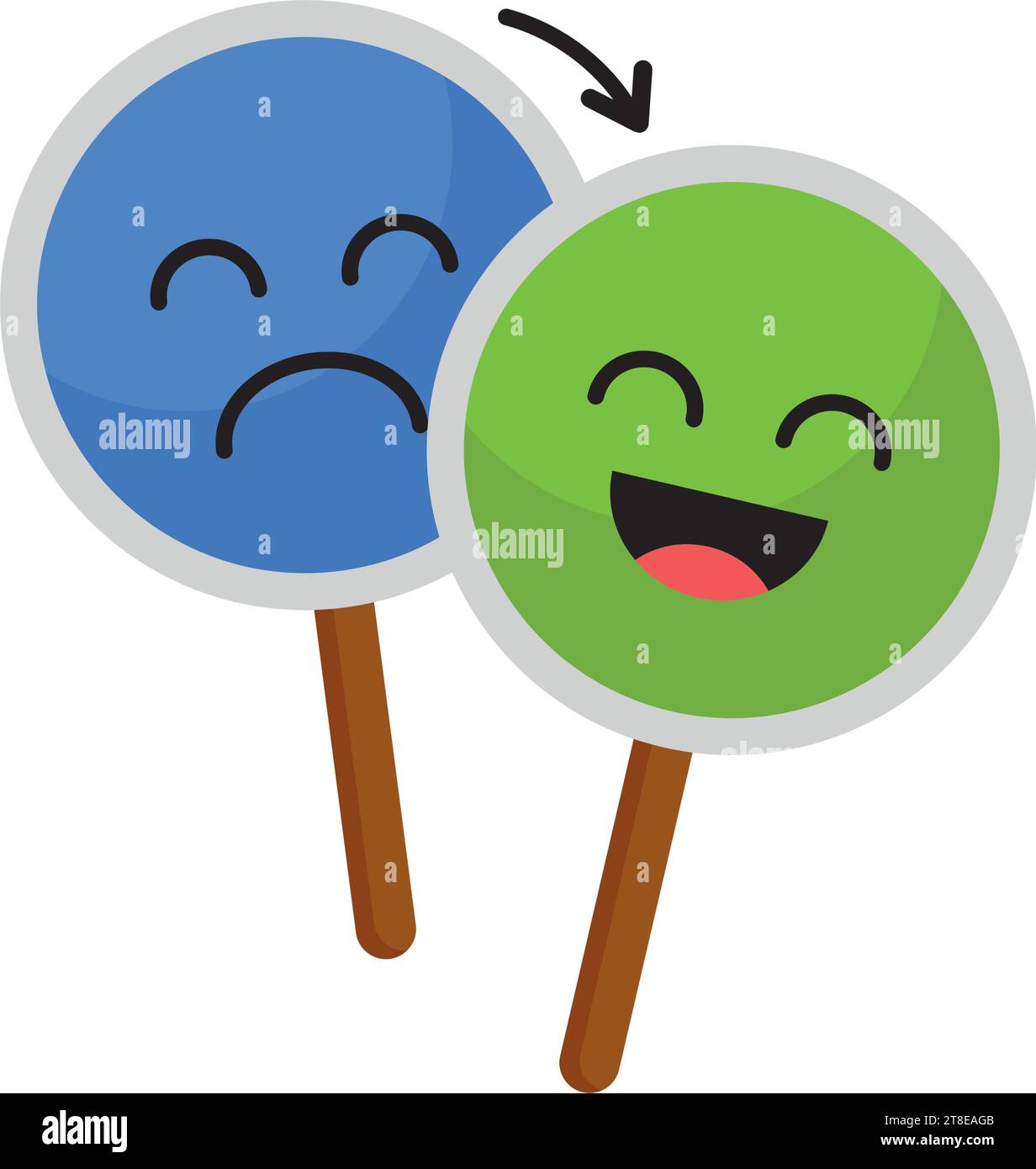 Emotions Sad And Happy Stock Vector Image Art Alamy