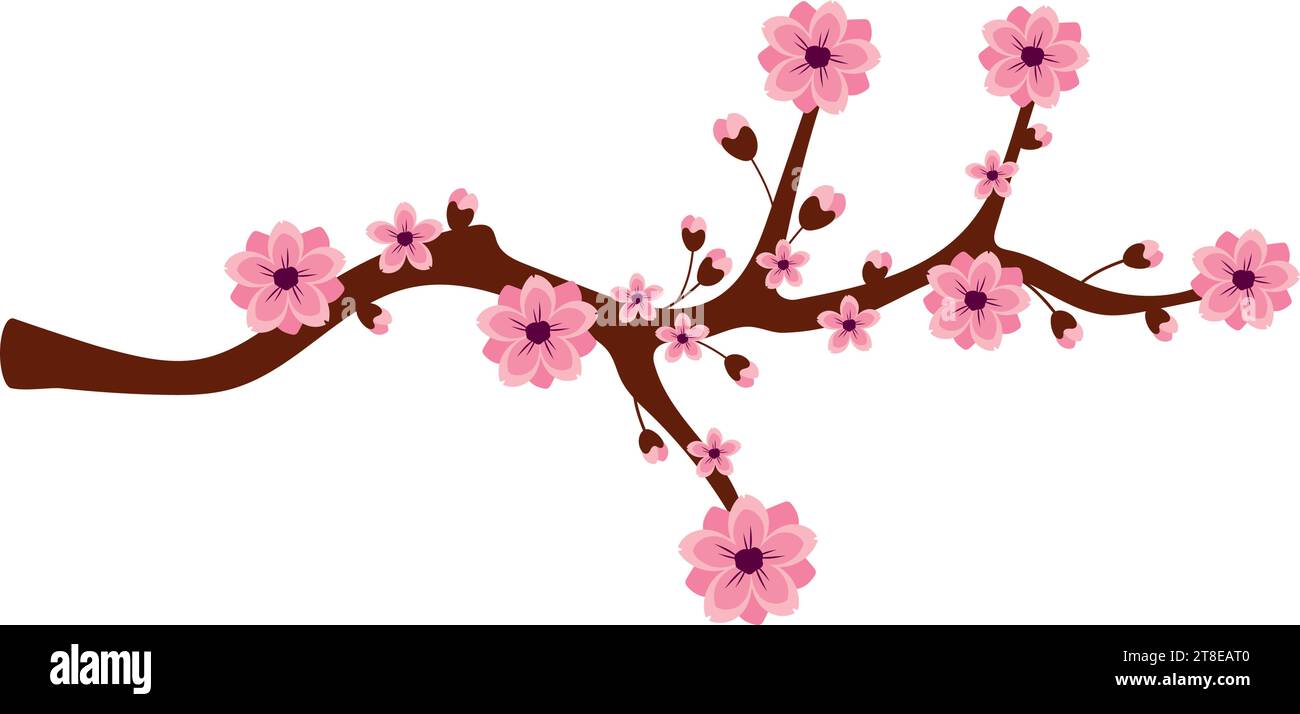 japan sakura tree Stock Vector Image & Art - Alamy