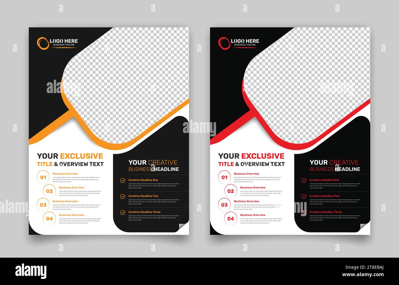 Simple corporate business overview flyer template design Stock Vector ...