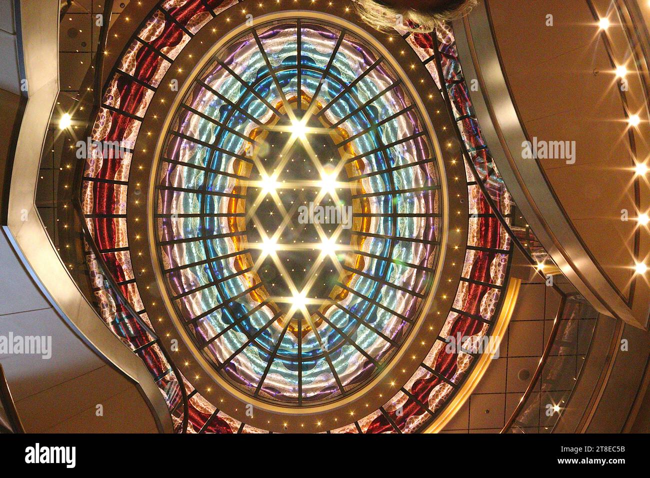 Atrium feature aboard Arcadia features many segments of different ...