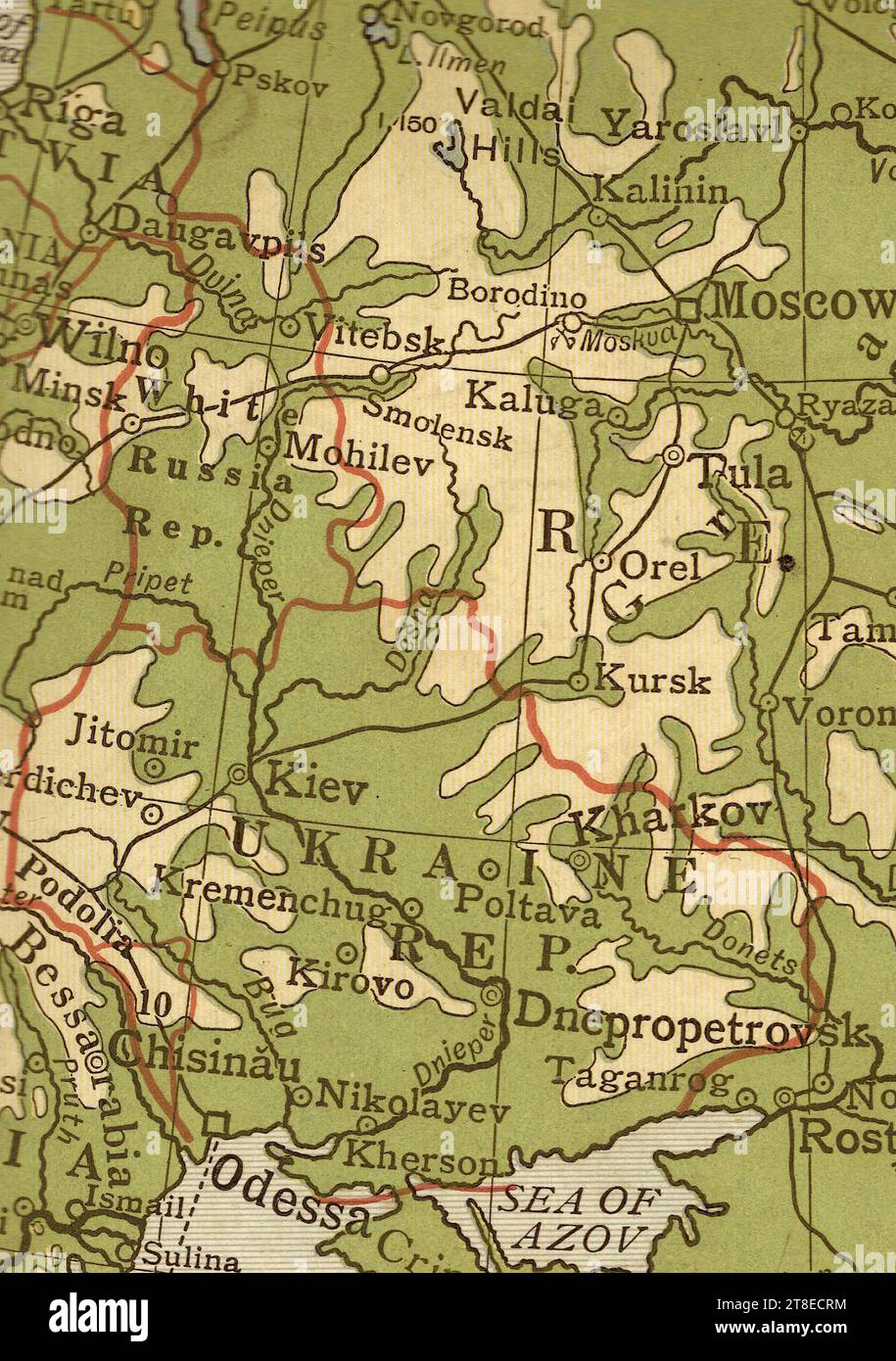 Vintage ukraine map hi-res stock photography and images - Alamy