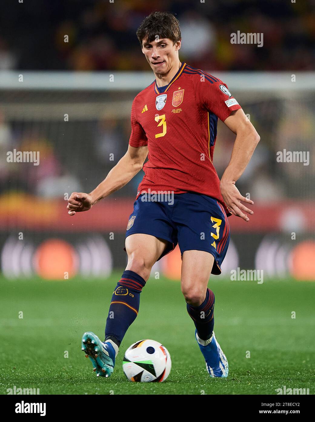 Robin le Normand of Spain during the UEFA Euro 2024 Qualifying match ...