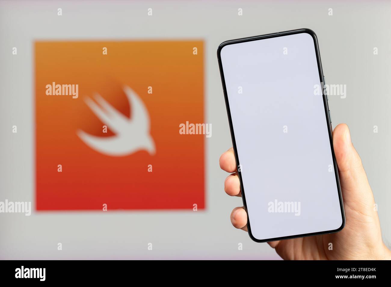 New York, USA - November 15, 2023: Creating new mobile app on Swift ...