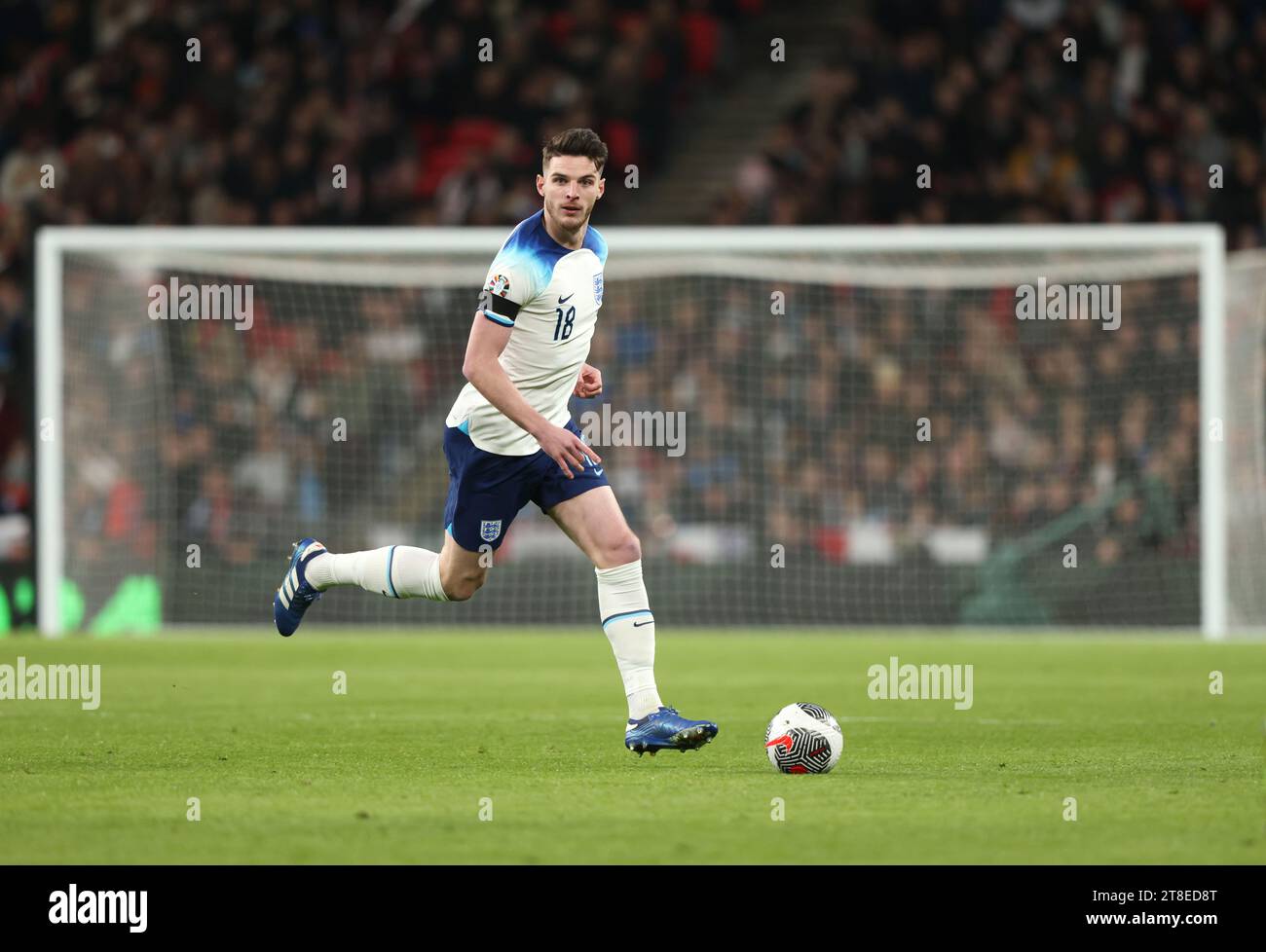Declan Rice (E) at the England v Malta UEFA Euro 2024 Qualifier match ...