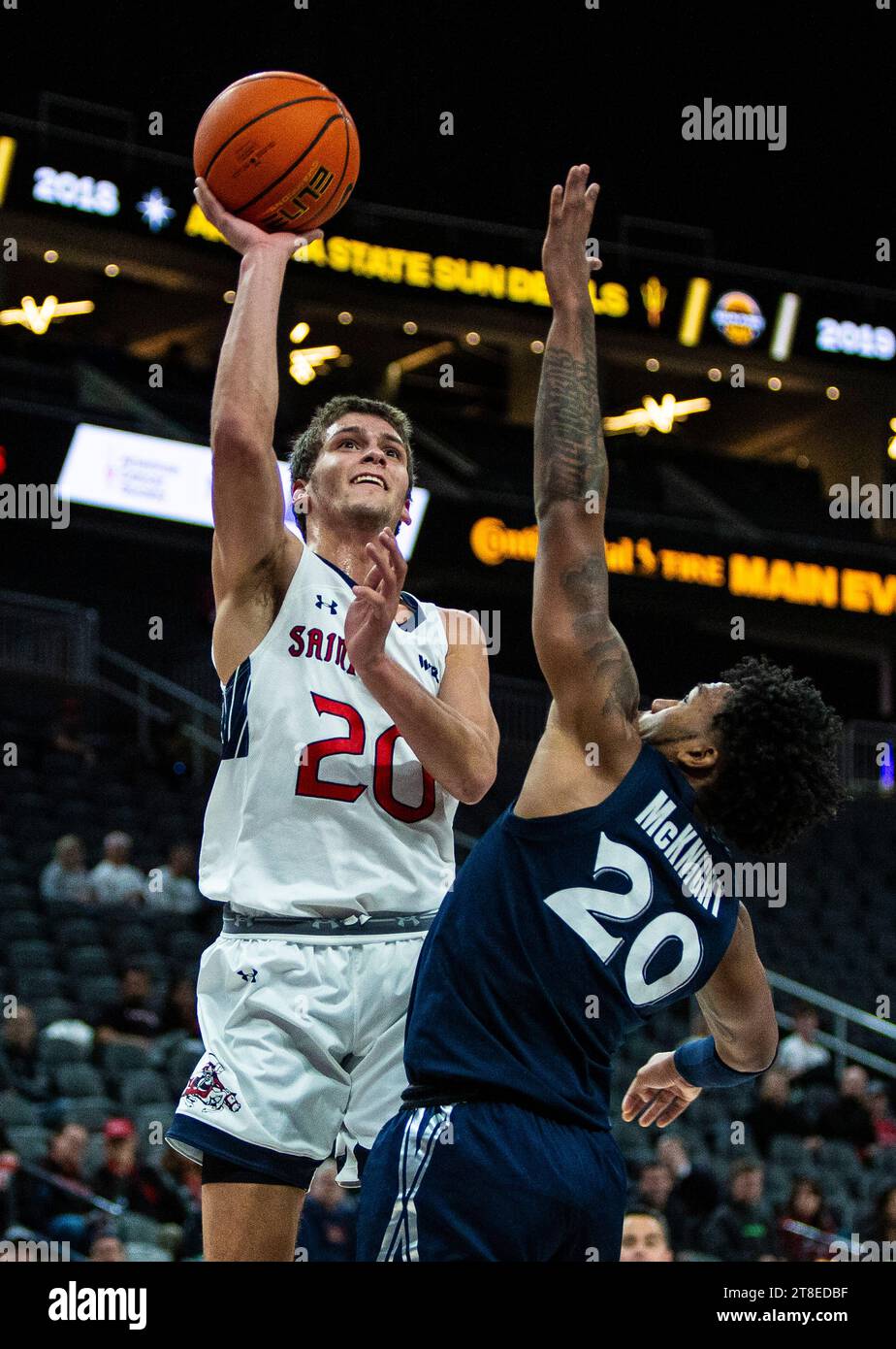 November 19 2023 Las Vegas, NV U.S.A. St. Mary's guard Aidan Mahaney ...