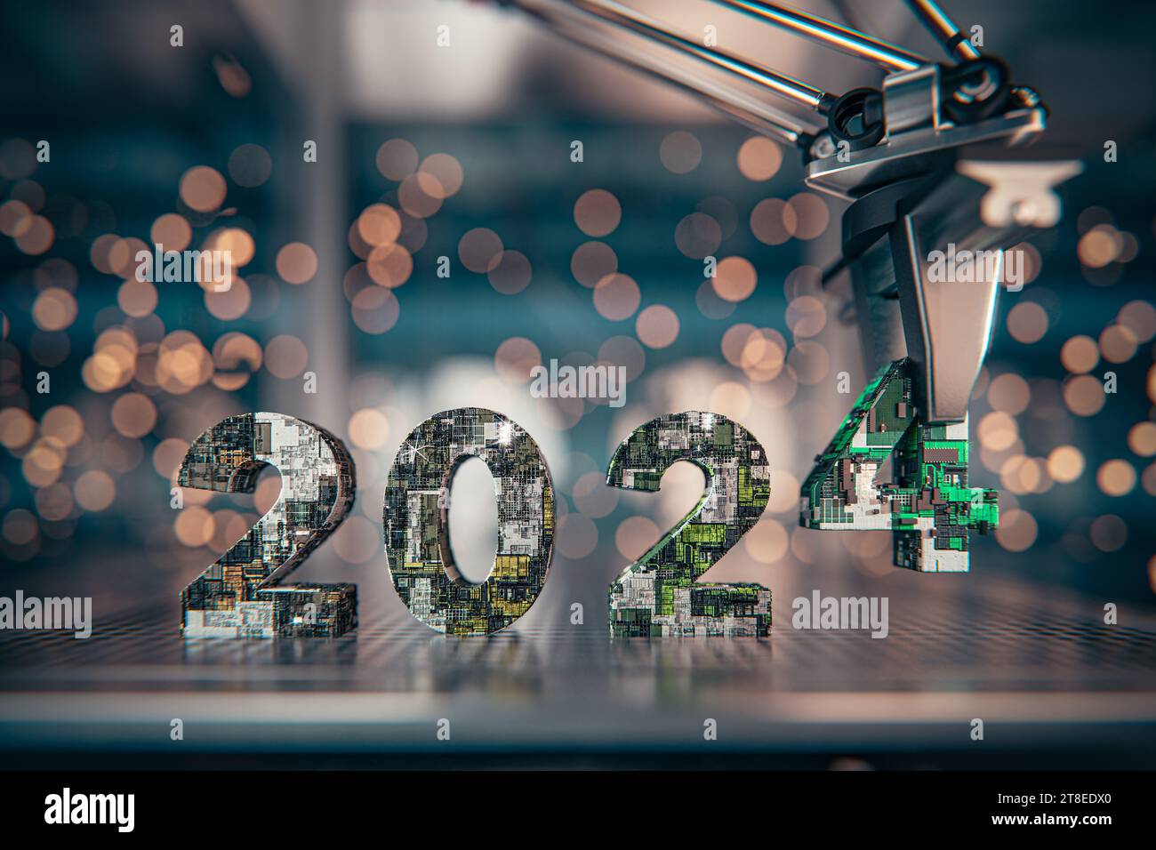 Using its 3-axis arm, the robot meticulously arranges the 2024 ...