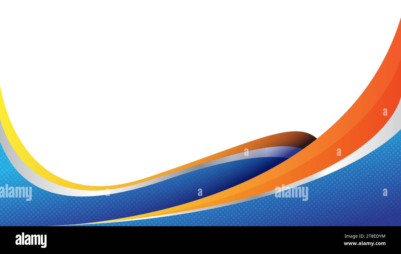 corporate abstract background in blue, orange and gray for business ...