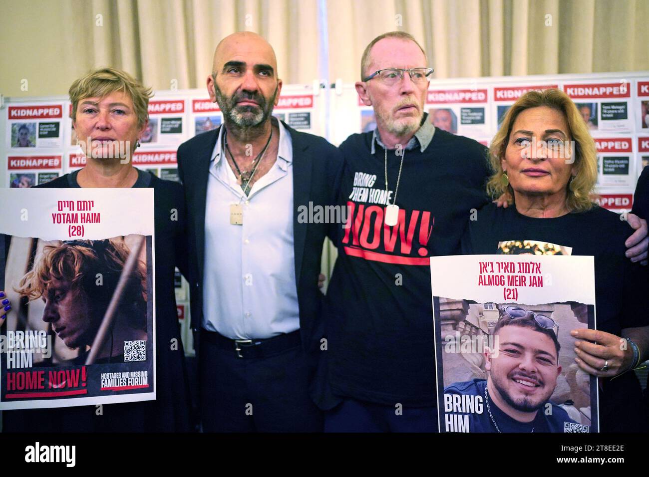 Family members of Israeli hostages who are currently being held in Gaza ...