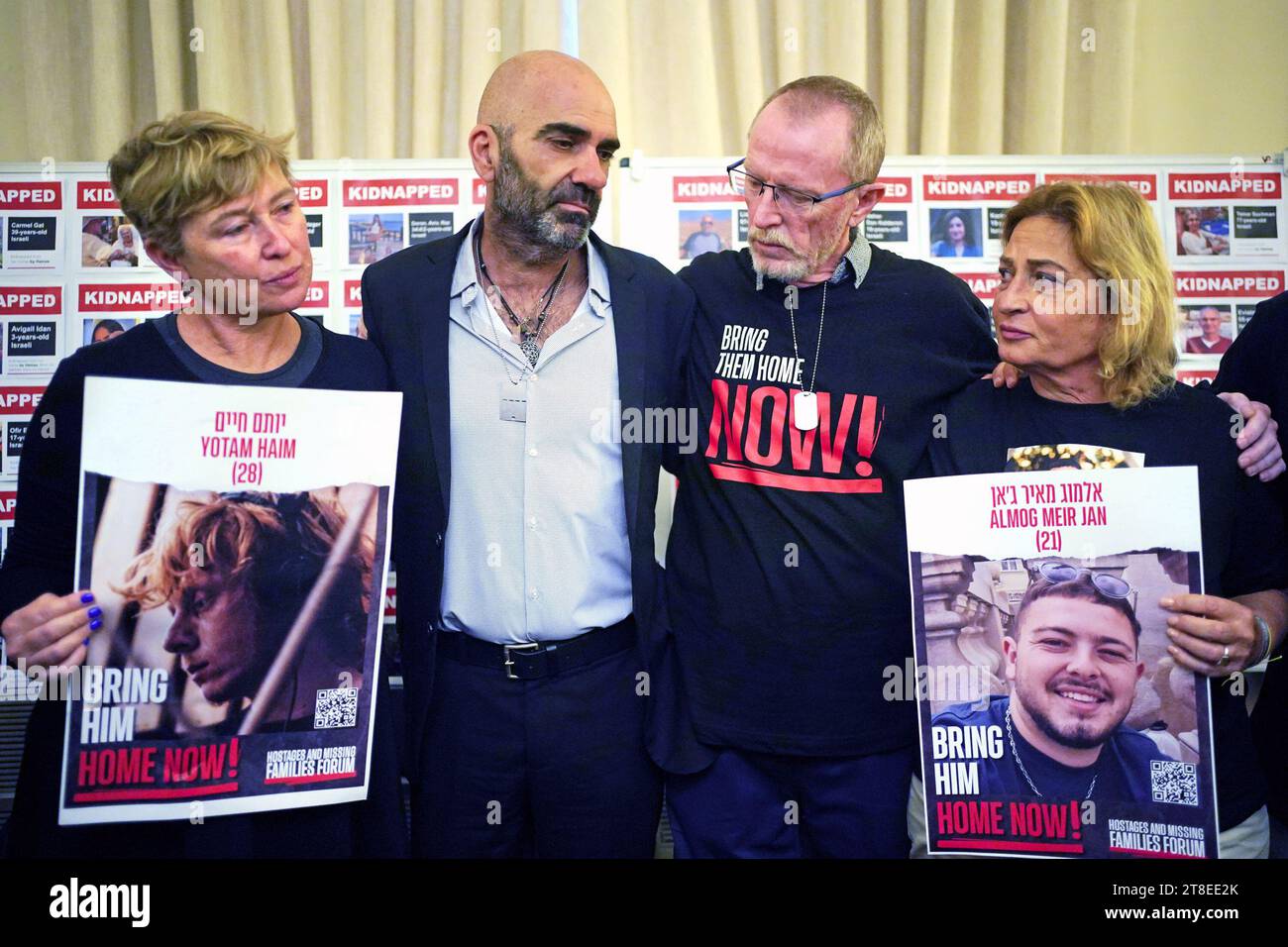 Family members of Israeli hostages who are currently being held in Gaza ...