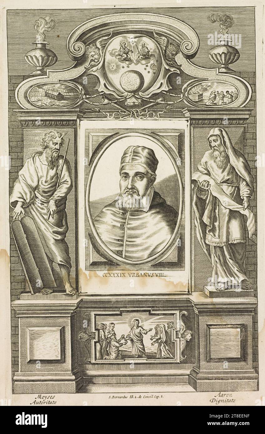 Print consists of two different prints (2 plate borders) viz. portrait and the allegorical ...
