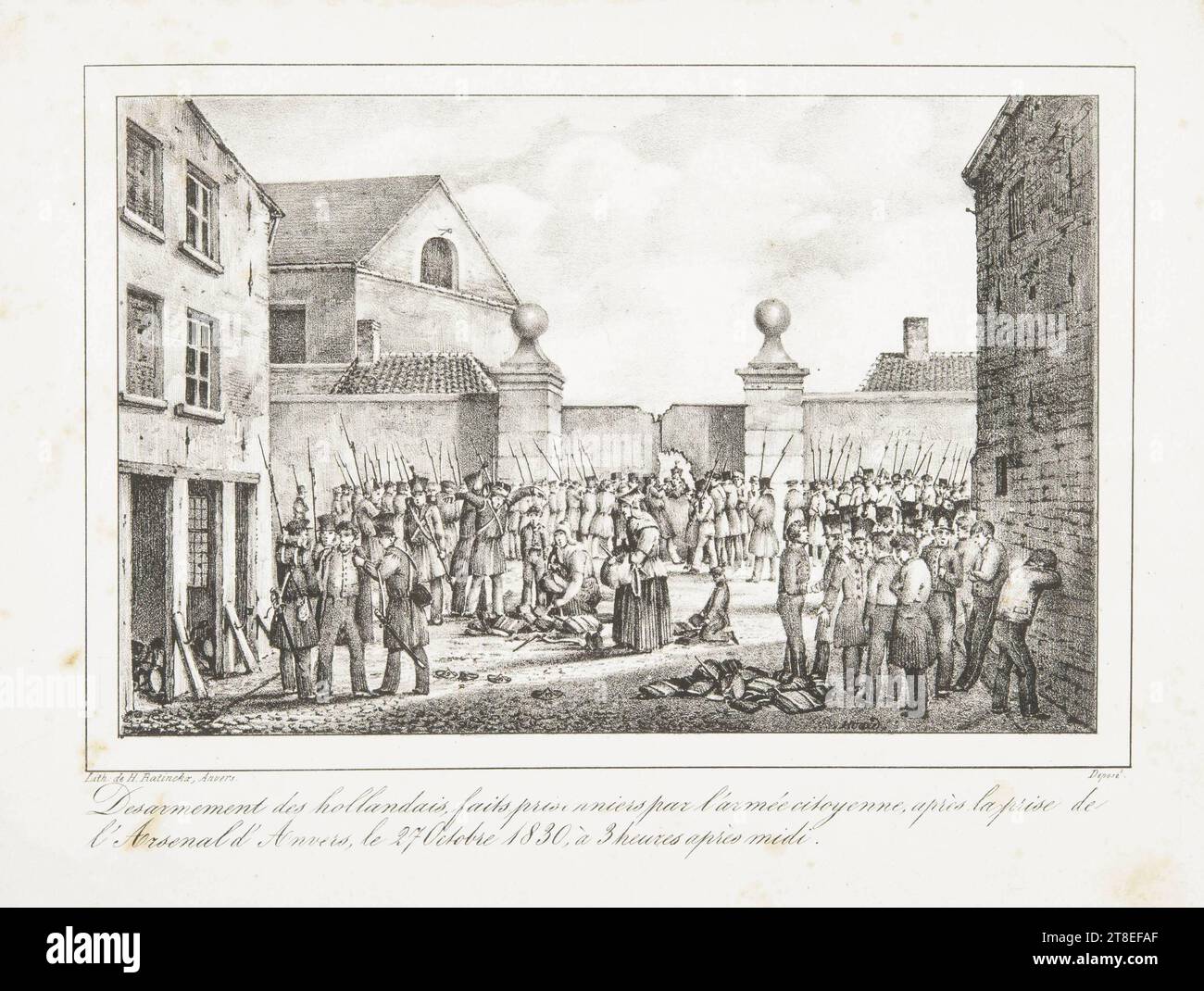 After the capture of the Arsenal, the captured Dutchmen are disarmed ...